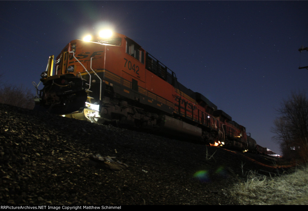 Clear Sky & BNSF 7042